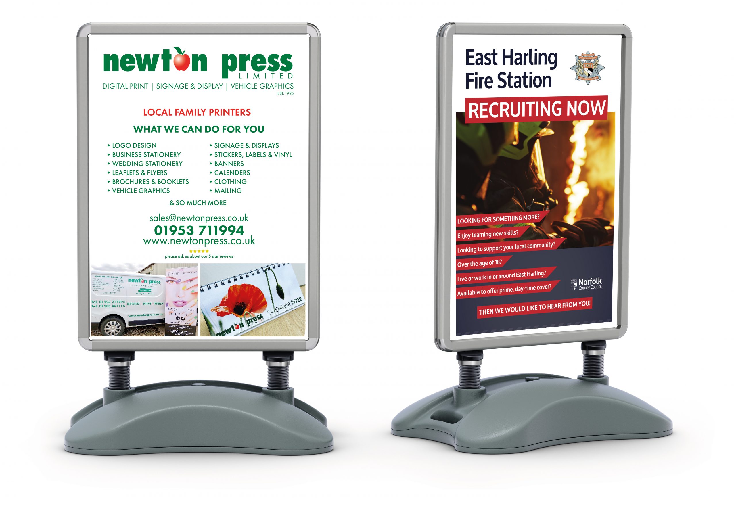 Pavement Signs - Newton Press